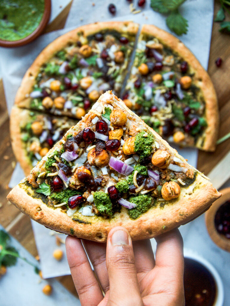 Aloo Tikki Chaat Pizza - Upbeet Anisha